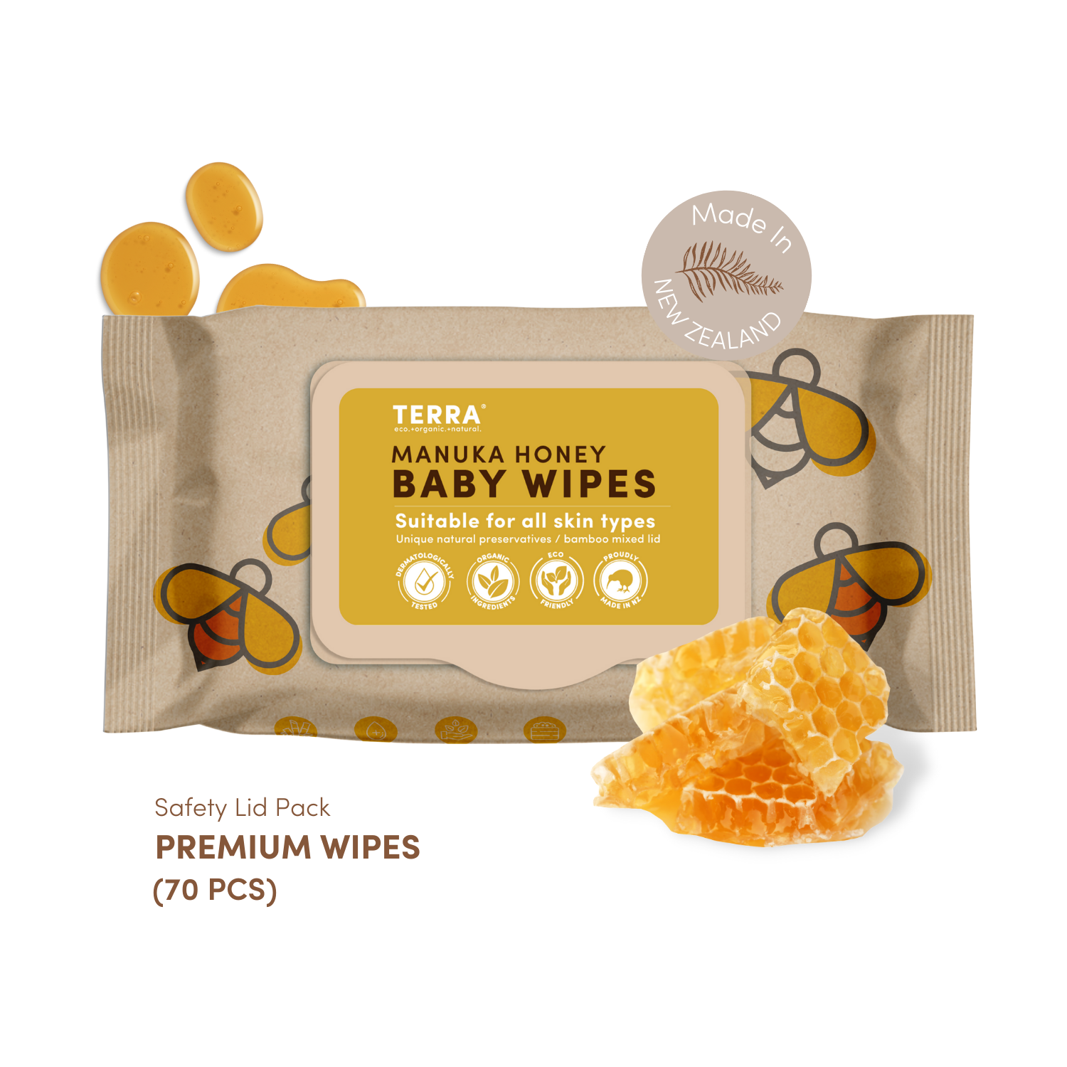 Terra Premium Baby Wipes and Makeup Remover Wipes Pack
